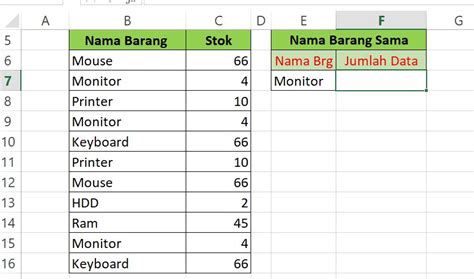 Cara Menghitung Data Yang Sama Di Excel Neicytekno