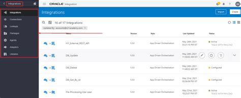 Console Walkthrough Of Oracle Integration Cloud OIC