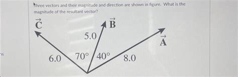 Solved Ns Three Vectors And Their Magnitude And Direction