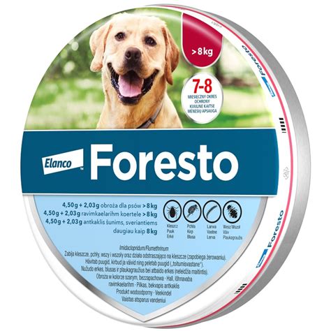 FORESTO Obroża Psa przeciw kleszczom i pchłom 8kg 12916845147 Allegro pl