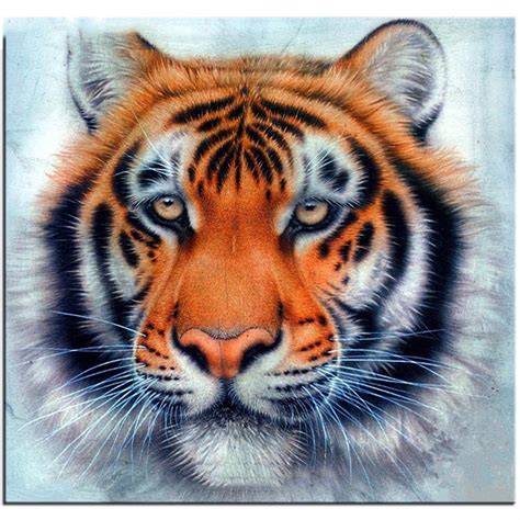 100 Full 5d Diy Daimond Painting Tiger Face 3d Diamond Painting