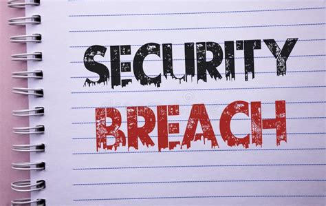 Word Writing Text Security Breach Business Concept For Unauthorized