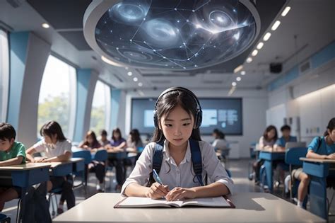 Premium Ai Image The Future Of Homework Virtual Assignments In