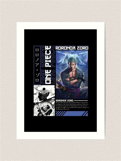 Roronoa Zoro One Piece Badass Edition Streetwear Art Print For Sale