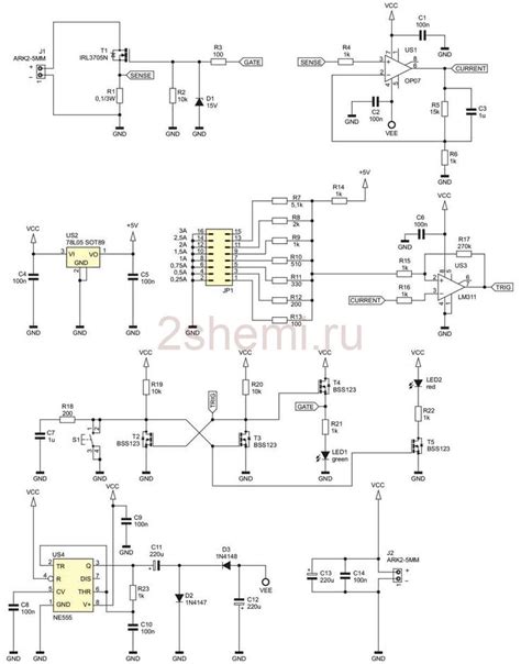 Регулируемый электронный предохранитель 2 Схемы Электроника Электротехника Принципиальная