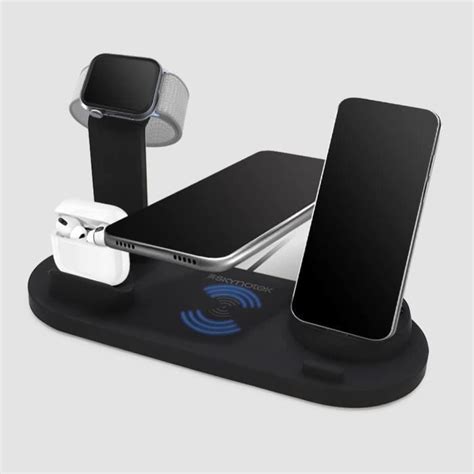 Station De Recharge Sans Fil 4 En 1 Compatible Avec Iphone 13 12 11