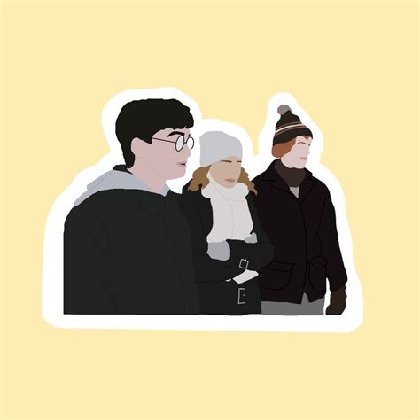 Harry Potter Golden Trio Vinyl Stickers Etsy In 2021 Harry Potter