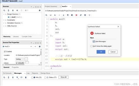 Vivado Synthesis Failed 解决办法vivado中submodule Runs Failed Csdn博客