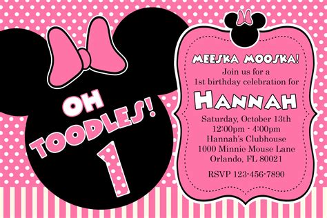 Printable Minnie Mouse Birthday Card Free Printable Minnie Mouse