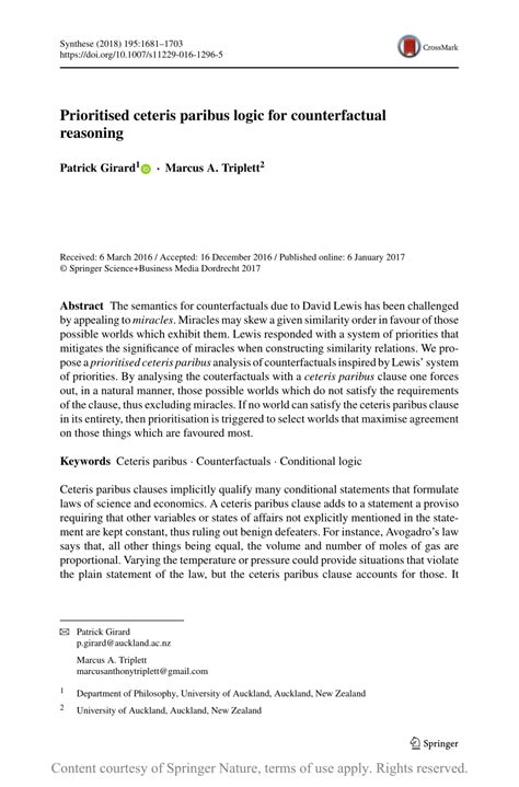 Prioritised Ceteris Paribus Logic For Counterfactual Reasoning