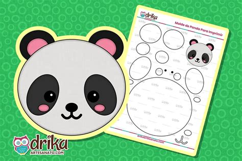 Molde de Rostinho de Panda para Imprimir Grátis em Tamanho Real