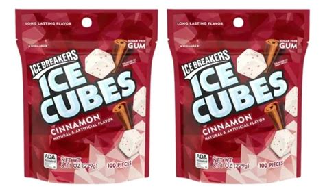 Ice Breakers Ice Cubes Chicles Americanos Cinnamon 200pz Meses sin interés