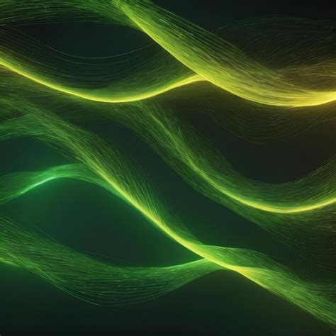 Premium Photo Green Twist Data Connection Wave Abstract Technology