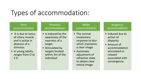 Accommodation And Convergence Measurement And Types PPTX