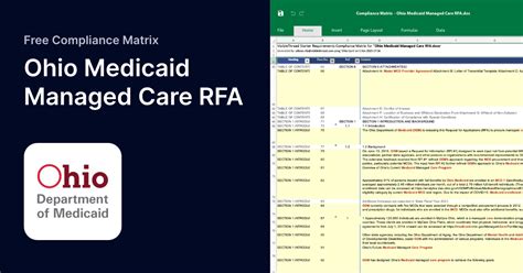 Free Compliance Matrix For The Ohio Medicaid Managed Care RFA