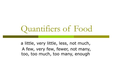 Ppt Quantifiers Of Food And Containers Powerpoint Presentation Free