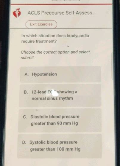 Acls Precourse Self Assess Exit Exercise In Studyx
