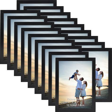Hoikwo 18 Packs 5x7 Black Multi Picture Frames Set For