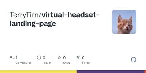 Github Terrytimvirtual Headset Landing Page