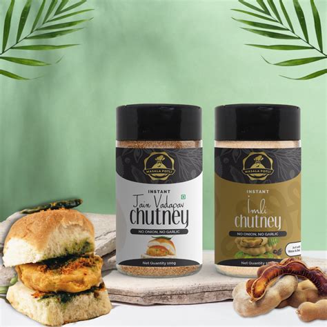 Buy Jain Vada Pav Chutney And Imli Chutney Powder Combo Online Masala