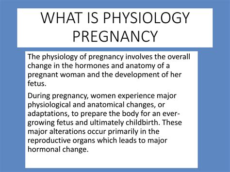 Solution Physiology Of Pregnancy Studypool