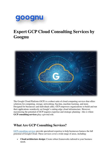 Ppt Top Gcp Cloud Consulting Services Goognu Powerpoint Presentation Id 13842584
