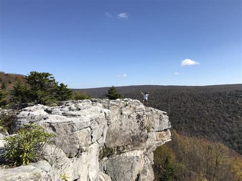 Standing On Lions Head Rock Dolly Sods Wv Campingandhiking