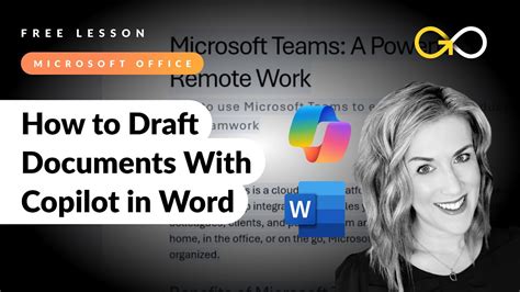 how to draft documents with copilot in word copilot for microsoft 365 course youtube