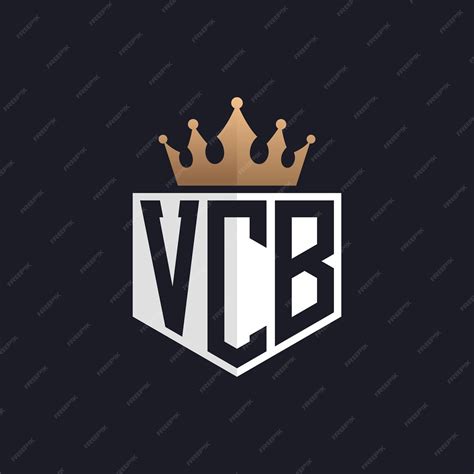 Premium Vector Luxury Vcb Logo With Crown Elegant Initials Vcb Letter