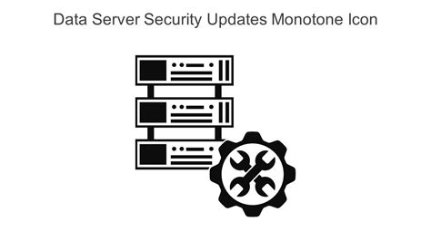 Data Server Security Updates Monotone Icon In Powerpoint Pptx Png And