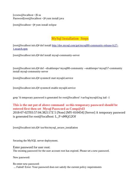 Mysql Installation Steps Final Pdf Mongo Db My Sql