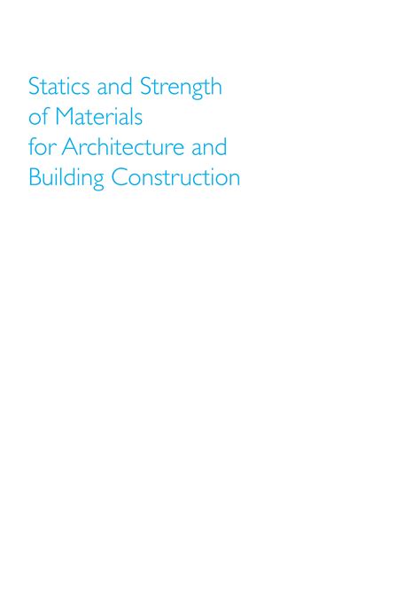 Solution Statics And Strength Of Materials For Architecture And