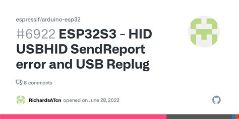 Esp S Hid Usbhid Sendreport Error And Usb Replug Issue Espressif Arduino Esp