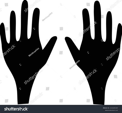 핸즈 벡터 실호트 격리된 그림 스톡 벡터로열티 프리 2143205347 Shutterstock