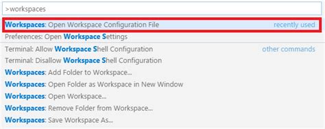 Workspace Open Workspace Configuration File Is Not Working In Single