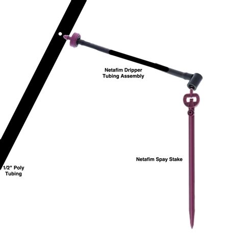 Netafim Dripper Assembly With Spray Stakes Drip Depot Diy Irrigation