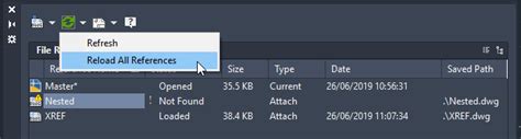 externally referenced files xrefs are missing upon reopening a
