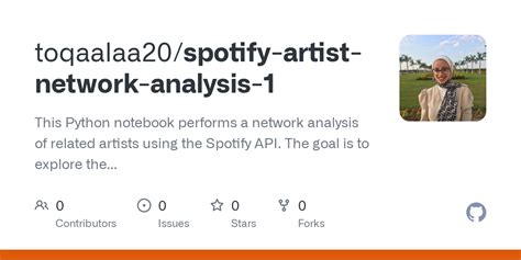 GitHub Toqaalaa Spotify Artist Network Analysis This Python Notebook Performs A Network