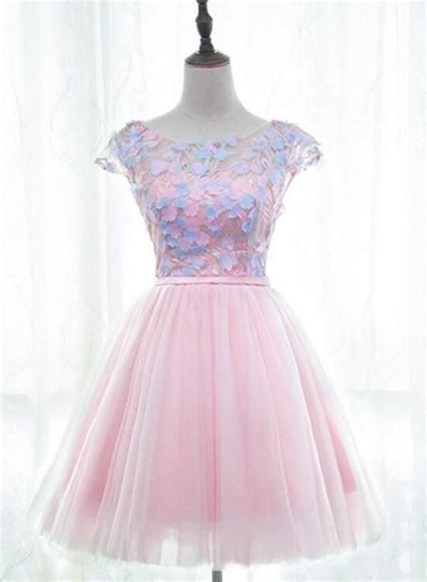 Buy Cheap Tulle Cute Girls Party Dresses Lovely Short Kendall Pink