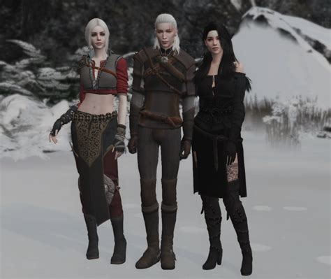 The Witcher 3 Set Plazasims Sims Medieval Sims 4 Characters Sims 4