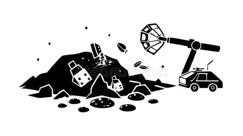 Mining Operation With Excavator For Resource Extraction Vector Design Generative Ai Stock