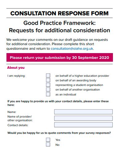 Free 33 Response Form Samples In Pdf Ms Word
