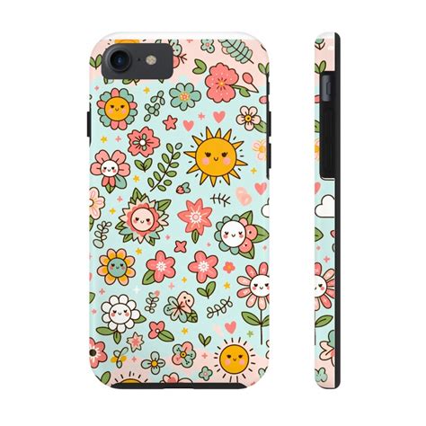 Flower Tough Phone Cases Etsy