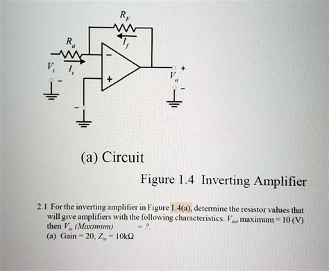 Solved A Circuit 21n31 Inverting Amplifier 241 Jo1 â‚¬