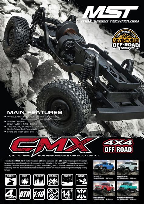 MST GS CMX WD Off Road RTR Body DL Mitsubishi