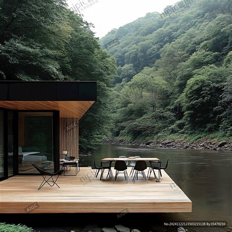 Ai创作图小木屋河流 森林之上的住宅 林间小茶室 森林河流小屋 河边喝茶庭院 溪边小屋 山中休闲屋 森林会客厅 林中住宿 知竹桥休息区 林间的茶室 小河上的木屋 轻井泽室内 森林茶室 山中休闲