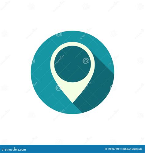 Location Map Pin Sign Blue Icon On White Background Stock Vector Illustration Of Marker Flat