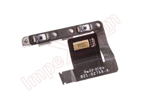 Side Volume Buttons And Rear Microphone Flex For Apple Ipad