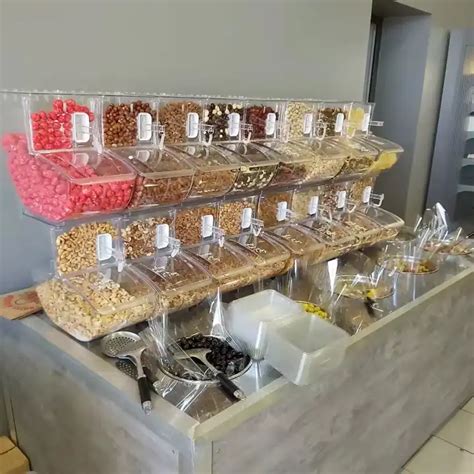 Ecobox Grain Nuts Container Storage Plastic Box Clear Bulk Candy Scoop