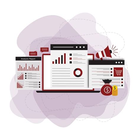 Premium Vector Money Analysis Report Concept